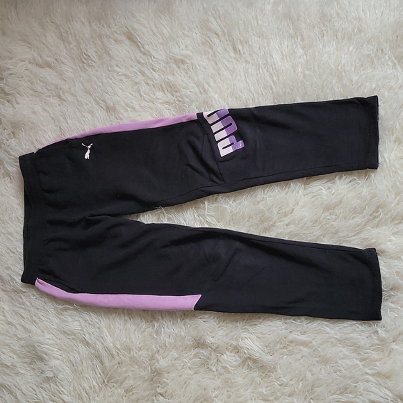 Puma | Pants & Jumpsuits | Puma Classic Glitter Logo Cotton Joggers ...